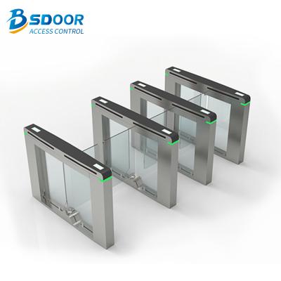 China Swing Gate 10mm Glass Turnstile Security Systems Manual Stainless Steel for sale