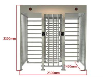 China Security Anti Tailing Full Height Turnstile Gate 304 Stainless Steel for sale