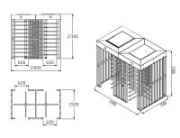 China Double Lane Dry Contact 50Hz Full Height Turnstile Gate Switching Less Than 1s for sale