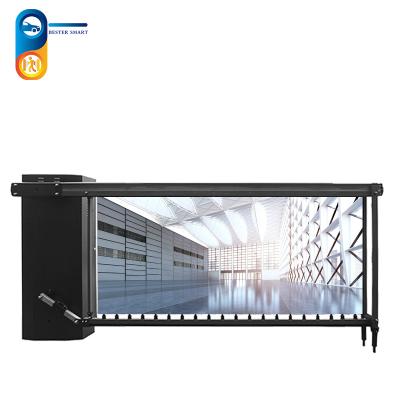 China Aluminum Alloy Arm 418MHz Vehicle Barrier Gate Manual Release Smart Security for sale