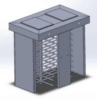 China 600mm Width Rotating Full Height Turnstile Gate Double Lane for sale