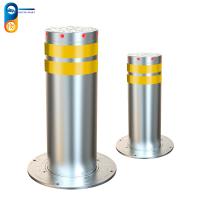 China Removable Car Parking LED Light SS304 Electric Rising Bollards for sale