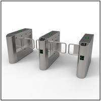 China Optical Swing RFID Card Turnstile Elegant Speed lane Fingerprint Reader for sale