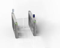 China Polishing Bi-Directional Swing Barrier Turnstile Electronic Gate for sale
