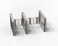 China Smart Full Automatic Swing Barrier Turnstile With DC Brush 24V Motor for sale