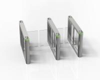 China Tempered Glass Electronic Swing Barrier Turnstile For Subway for sale