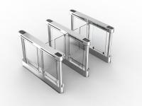 China Biometric Glass Swing Barrier Speed Gate Turnstile For Residential Entrance for sale