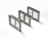 China Optical Tempered Glass Speed Gate Turnstile Swing Barrier With Multi Passage Way for sale