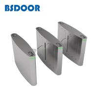 China Electrical Pedestrian Flap Gate Barrier Walkways Retractable Turnstile Access for sale