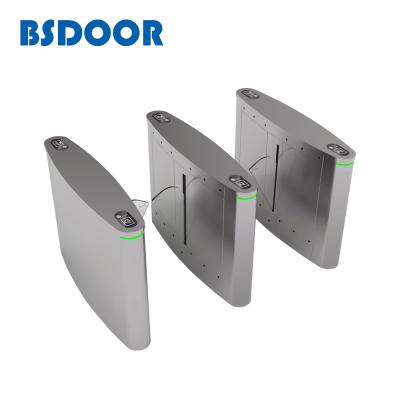 China Electrical Pedestrian Flap Gate Barrier Walkways Retractable Turnstile Access for sale