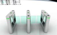 China Automatic Pedestrian Swing Barrier Turnstile With RFID Card Dc Brushless Motor for sale