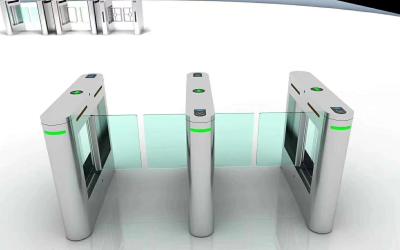 China Automatic Pedestrian Swing Barrier Turnstile With RFID Card Dc Brushless Motor for sale