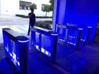 China Swing Glass Barrier Speed Gate Turnstile For Supermarket Hotel for sale