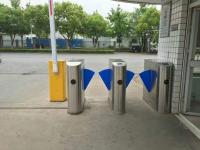 China Half Height Stainless Steel Flap Barrier Turnstile Perimeter Protection for sale