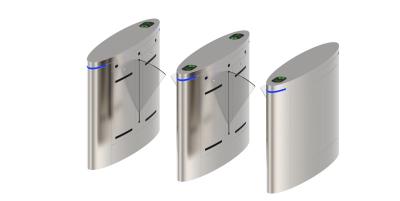 China Intelligent RFID Card Flap Barrier Turnstile for Public Building for sale