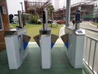 China Intelligent RFID Card Flap Barrier Turnstile for Public Building for sale