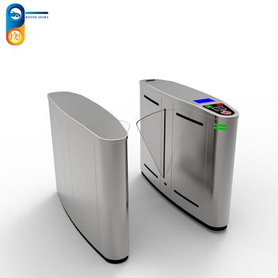 China HF Pedestrian Passage Retractable Flap Gate Barrier Crowd Control Turnstiles for sale