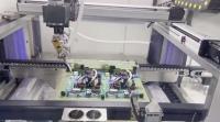 China Double Valve Five Axis PCBA Conformal Coating RTV Dispensing Machine for sale
