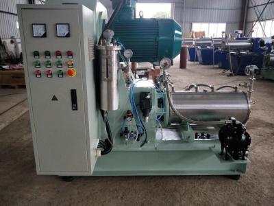 China Industrial Bead Mill 100L Wet Grinding Machine Stainless Steel Cooling Water Jacket 6000 RPM for sale