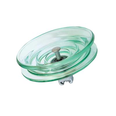 China U70BLD U100BLD High Strength Glass Transformer Insulator Double Shed Glass Insulator For Overhead Power Lines for sale
