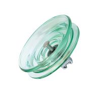 China ANSI Class 52-6 Double Shed Glass Insulator Durable Glass Disc Insulator For HV Transmission for sale