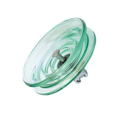 China ANSI Class 52-6 Double Shed Glass Insulator Durable Glass Disc Insulator For HV Transmission for sale