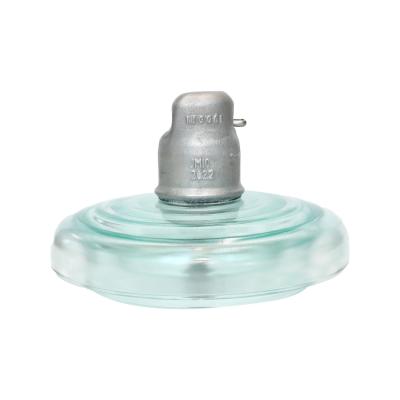 China U420BP Reliable Electric Pole Glass Insulators Weather Resistance For Heavy Pollution Salt Laden Air for sale