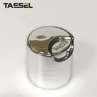 China 24/410 Shiny Silver UV Coated PP Disc Cap Plastic Bottle Cap for shampoo for sale