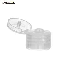 China 38mm 20mm 20/410 Ribbed Snap Plastic Flip Top Dispensing Caps Lids for sale