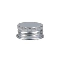 China Aluminium Shiny Silver Disc Top Caps 20/410 For Food Skin Personal Care for sale