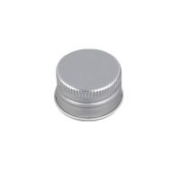 China 18/410 18/415 Dispensing Cap Matte Silver Aluminium Lotion Bottle Caps With PE Liners for sale