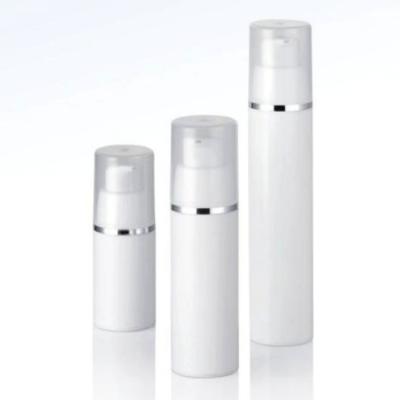China 15ml 30ml 50ml White PP Airless Pump Bottles With PP Cap for Serum and Cream for sale