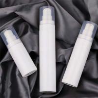 China White Airless Bottles 15ml 30ml 50ml with Clear PP Cap round Shape for sale