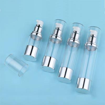 China Airless Pump Bottle AS Bottle with Aluminium Pump 15ml 30ml 40ml 50ml for sale