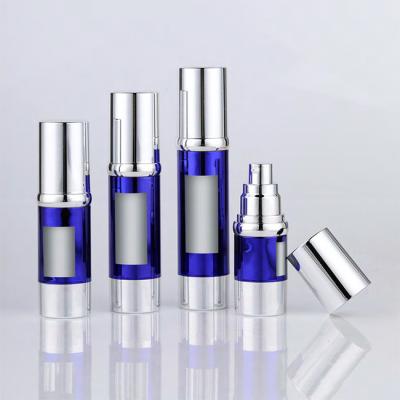China Cosmetic Plastic Bottles 15ml 30ml 40ml 50ml AS Bottle with Airless Pump for sale