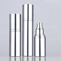 China Skin Care Aluminium Silver Airless Pump Bottle Cosmetic Serum Bottles 15ml 30ml 50ml for sale