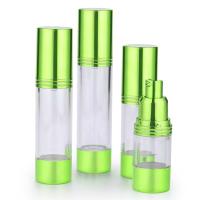 China Cosmetic Travel Airless Pump Spray Bottle 50 Ml 15ml 30ml 40ml Shiny Green Pink for sale