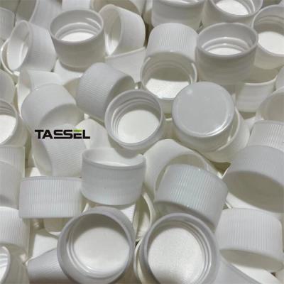 China STOCK 28/410 White Ribbed Screw Cap With Liner For Plastic Bottle for sale