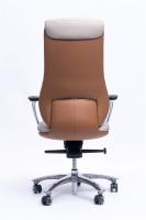 China Ergonomic Office Leather Revolving Chair With Headrest / Caters BIFMA for sale