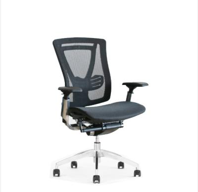 China Black PA66 Fiber Frame Mesh Conference Chair 60MM PU Castor for sale