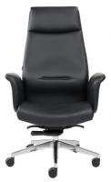 China High Back Leather Ergonomic Office Chair , 1220mm TUV PU Leather Swivel Chair for sale