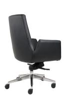China Conjoined Armrest 360 Degree Leather Revolving Chair With Castors for sale