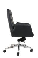 China Conjoined Armrest 360 Degree Leather Revolving Chair With Castors for sale