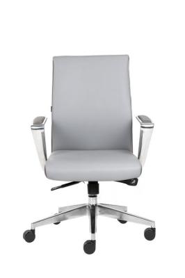China 3.2mm 360d PU Leather Revolving Chair Middle Back For Conference for sale