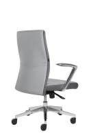 China 3.2mm 360d PU Leather Revolving Chair Middle Back For Conference for sale