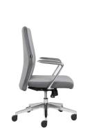 China 3.2mm 360d PU Leather Revolving Chair Middle Back For Conference for sale