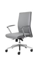 China 3.2mm 360d PU Leather Revolving Chair Middle Back For Conference for sale