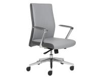 China 3.2mm 360d PU Leather Revolving Chair Middle Back For Conference for sale
