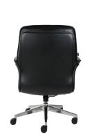 China Middle Back Office Revolving Chair , DIOUS TUV Black Leather Desk Chair for sale