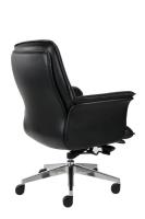 China Middle Back Office Revolving Chair , DIOUS TUV Black Leather Desk Chair for sale